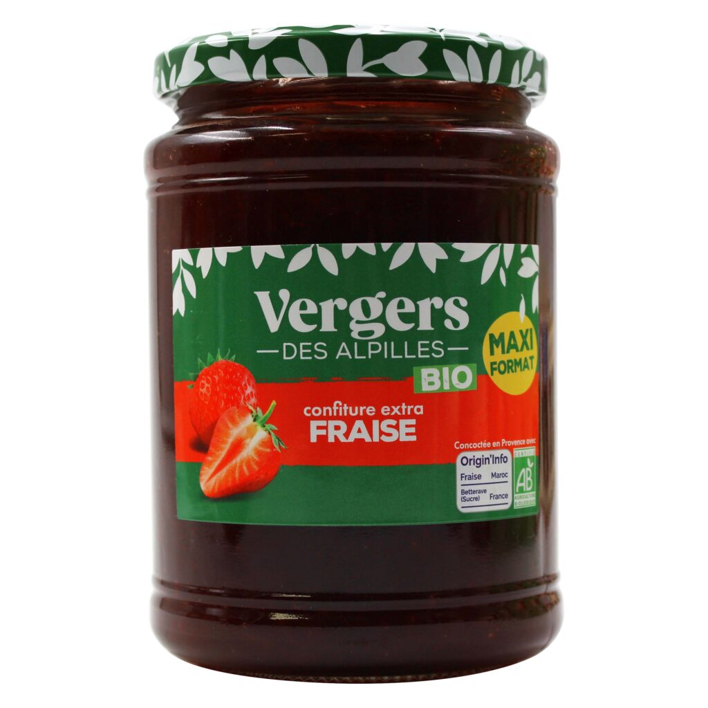 Fraise - Confiture Bio Extra Familiale 750g - Confit de Provence
