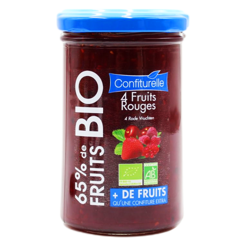 4 Fruits Rouges - Préparation Bio Allégée 65% de Fruits 300g - Confit ...